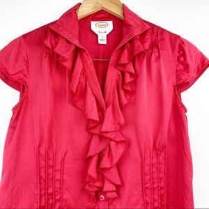 Talbots | Tops | Talbots Ruffled Neckline Details Silk Blouse 2 | Poshmark